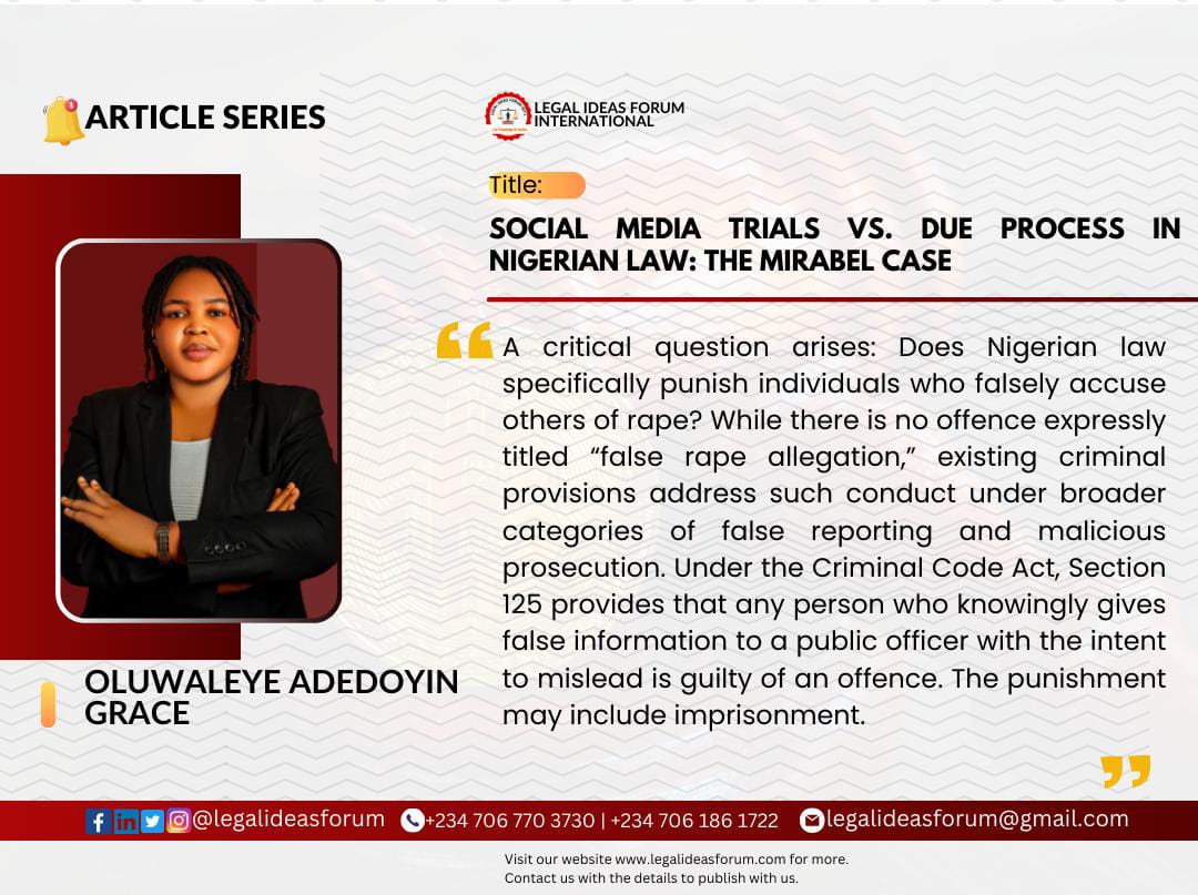 Social Media Trials vs. Due Process in Nigeria Law: The Mirabel Case ...